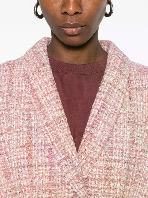 HOMAGE Bouclé-knit Buckled Jacket