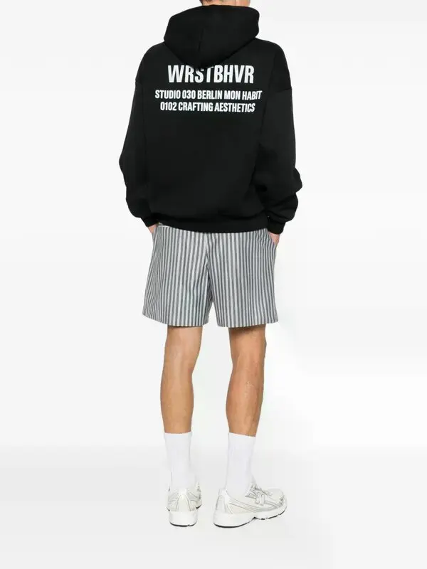 WRSTBHVR Logo-print Cotton-jersey Hoodie