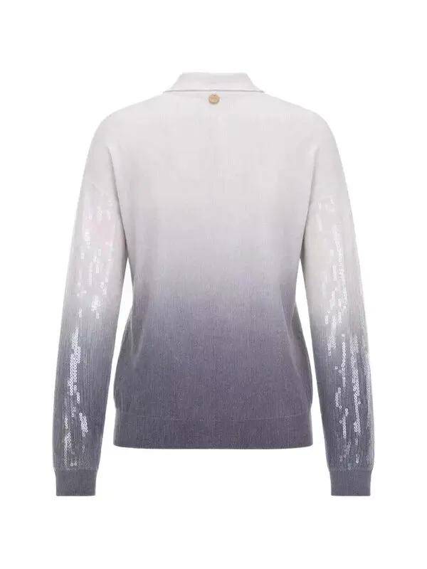 Liu Jo Sequin-embellished Dégradé Polo Shirt
