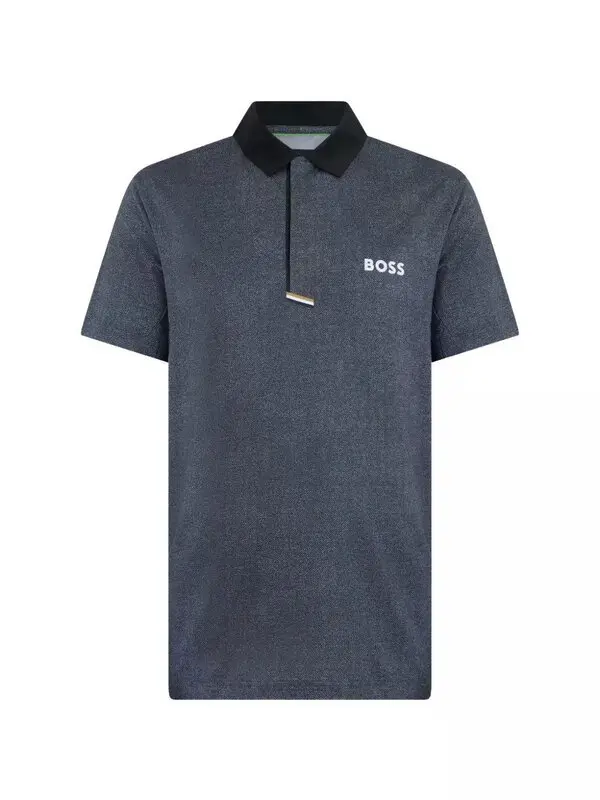 BOSS Logo-print Polo Shirt - Grey