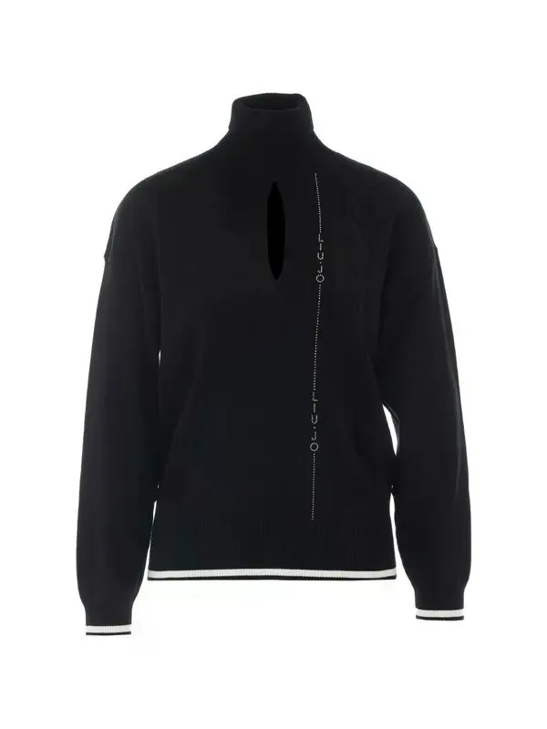 Liu Jo Turtleneck Sweater With Cut-out - Black