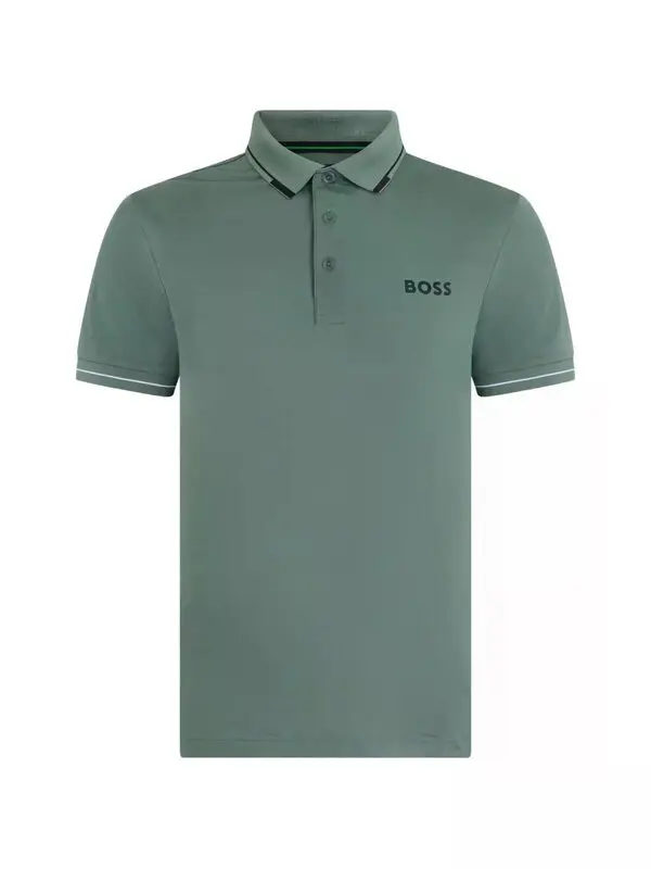BOSS Logo-print Polo Shirt - Green