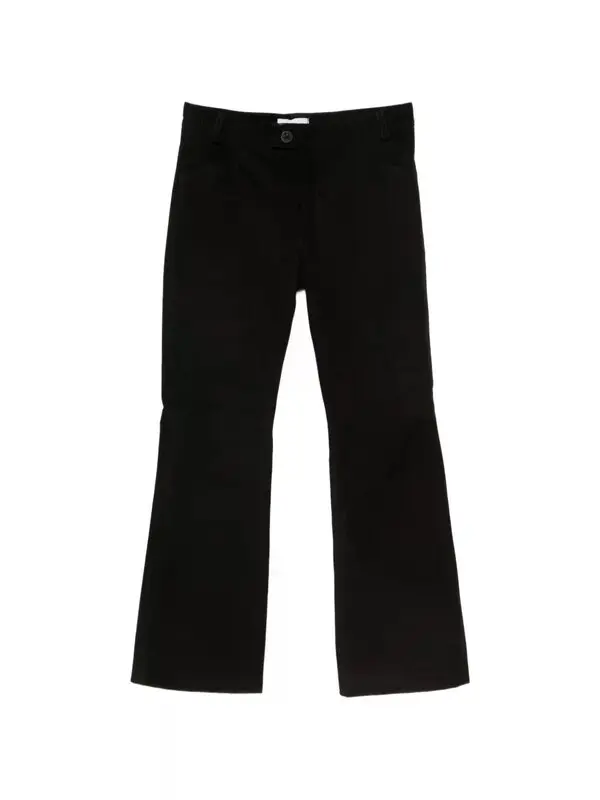 ERNEST W. BAKER Suede Flared Trousers - Black
