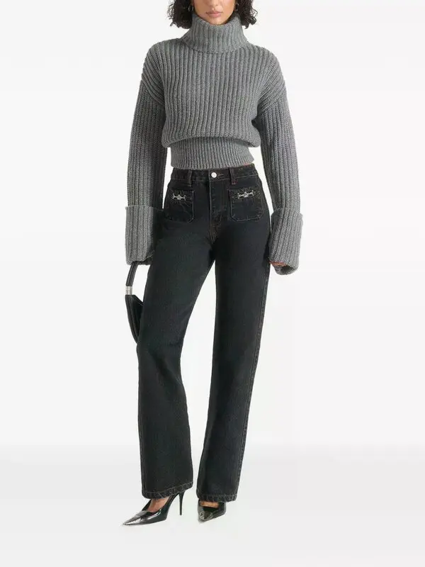 Manière De Voir Amaya Roll Neck Knit Jumper With Cuffs