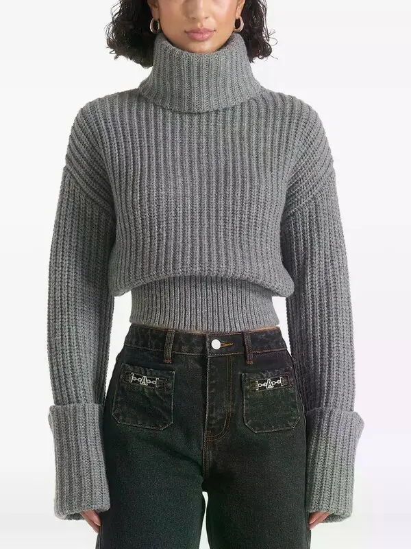 Manière De Voir Amaya Roll Neck Knit Jumper With Cuffs