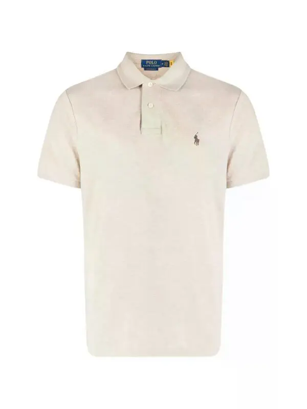 Polo Ralph Lauren Logo-embroidered Short-sleeve Polo Shirt - Neutrals