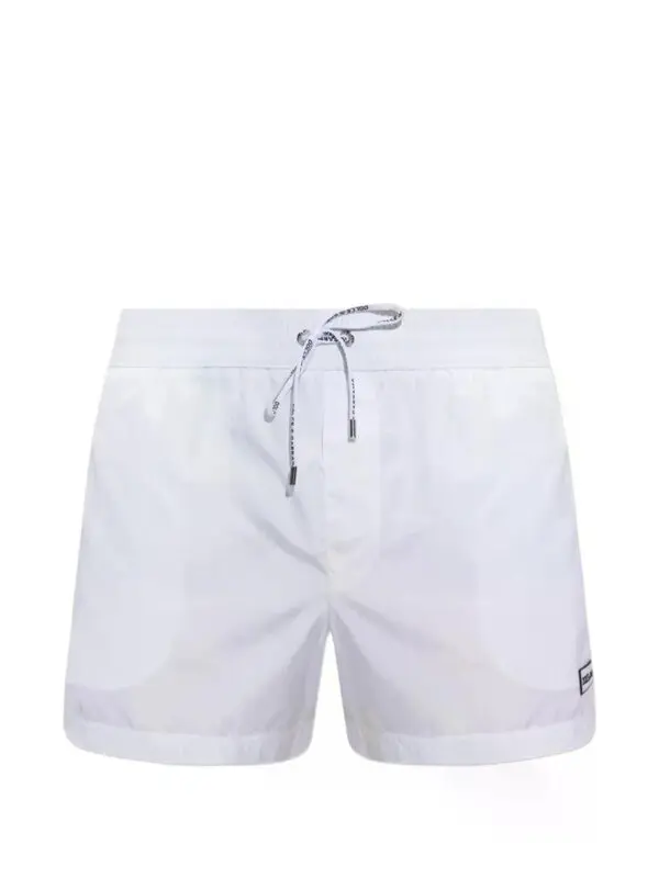 Dolce & Gabbana Drawstring-waist Logo-patch Swim Shorts