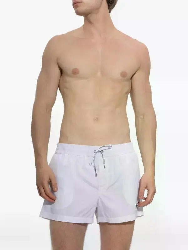 Dolce & Gabbana Drawstring-waist Logo-patch Swim Shorts