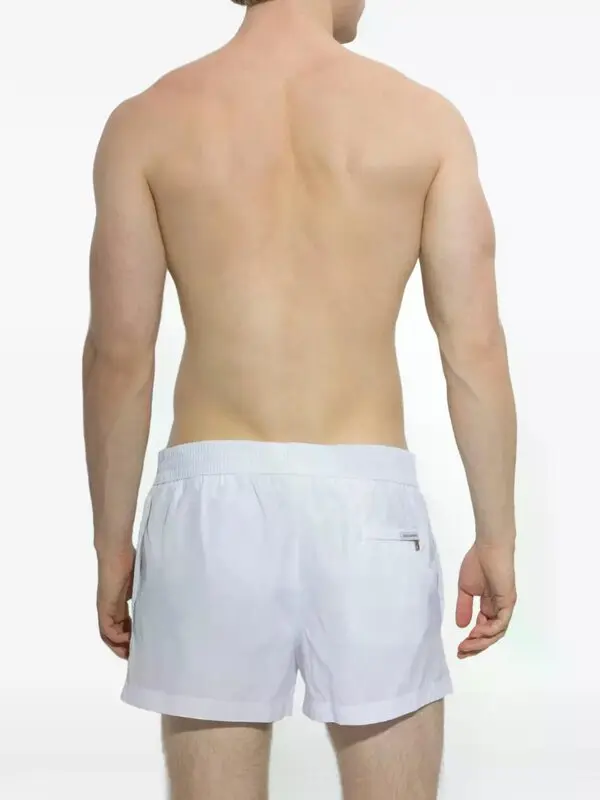 Dolce & Gabbana Drawstring-waist Logo-patch Swim Shorts