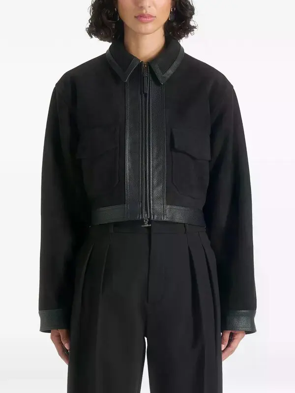 Manière De Voir Suede And Pebbled Leather Jacket