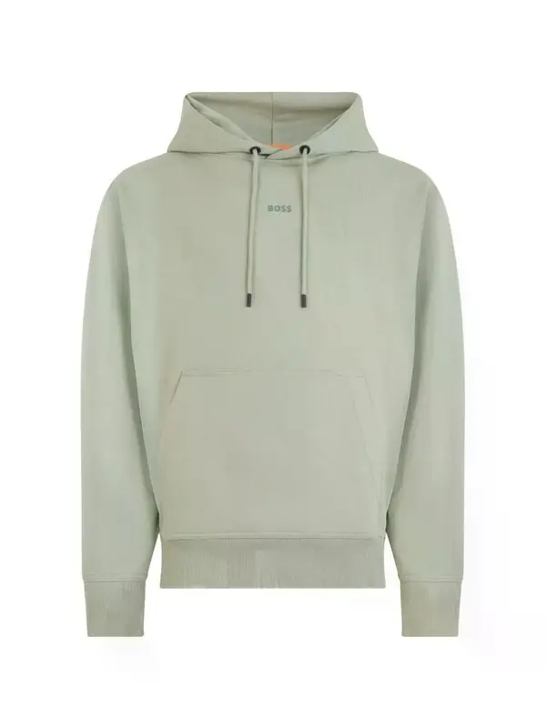 BOSS Logo-print Drawstring Hoodie - Green