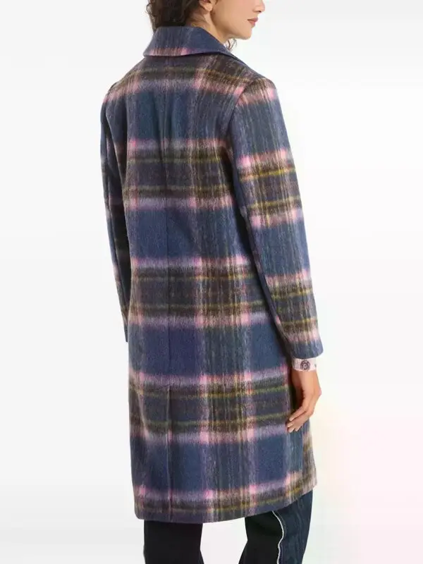 Desigual Check-pattern Notched-lapels Coat