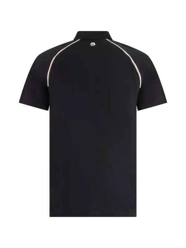 BOSS Piped-trim Logo-print Polo Shirt