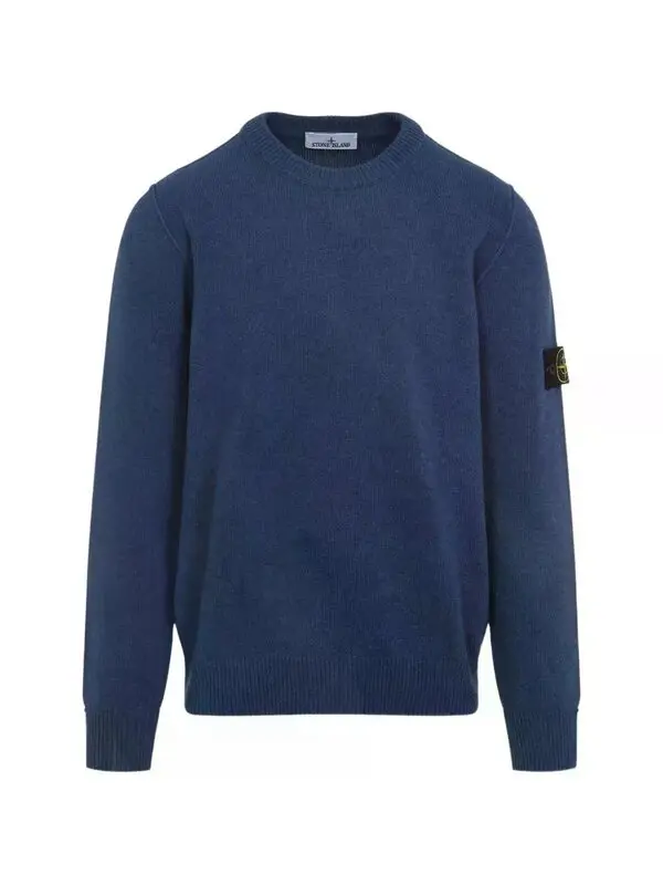 Stone Island Logo-patch Crew-neck Sweater