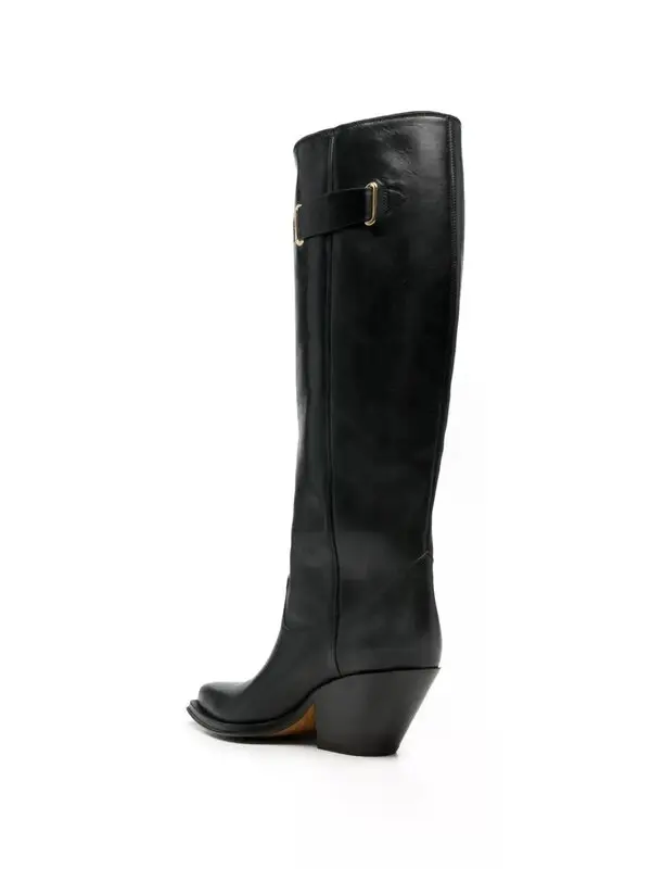 Chloé Azelan Embroidered Boots - Black