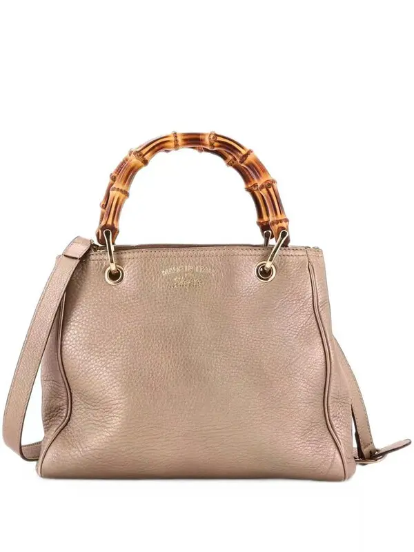 Gucci Bamboo Shopper Leather Small Tote Bag