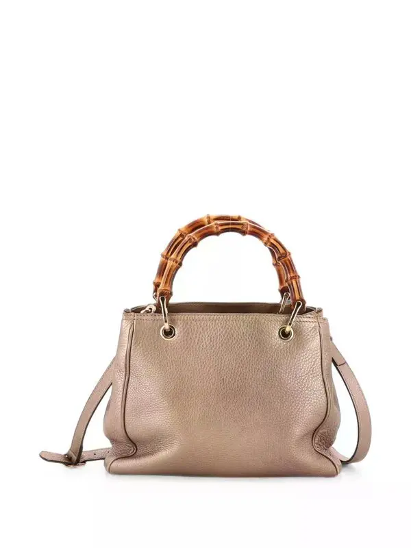 Gucci Bamboo Shopper Leather Small Tote Bag