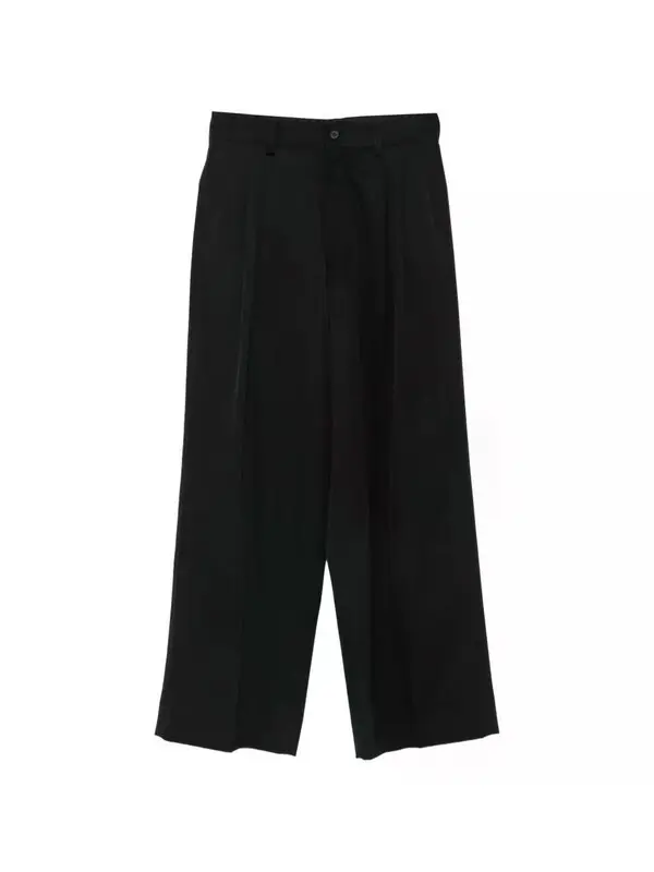 SSSTEIN Pleated Wide-leg Trousers - Black