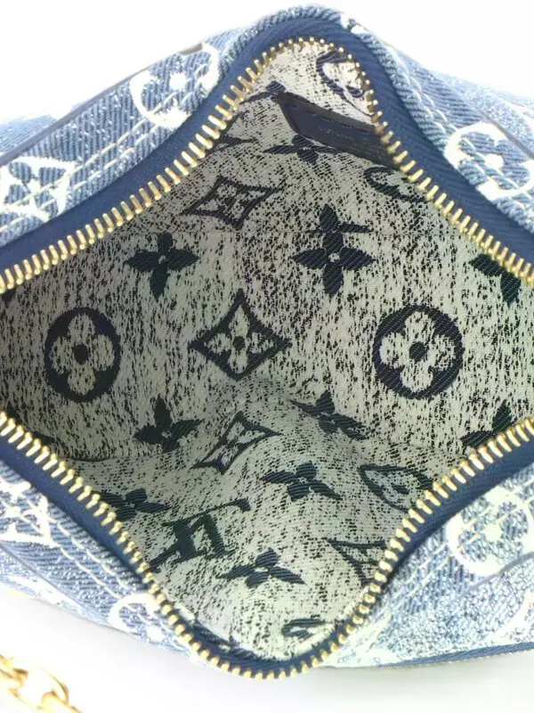 LOUIS VUITTON Loop Handbag Monogram Jacquard Denim Hobo Bag