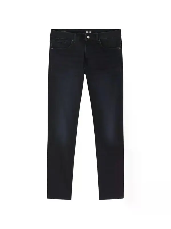 BOSS Delaware Slim-fit Jeans In Knitted Indigo Stretch Denim - Blue