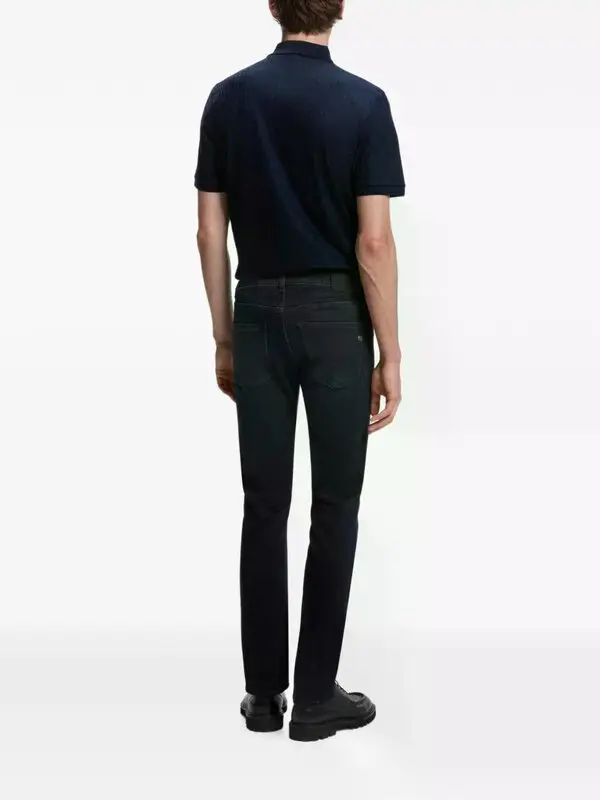 BOSS Delaware Slim-fit Jeans In Knitted Indigo Stretch Denim