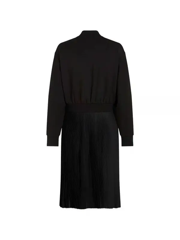 Karl Lagerfeld Pleated Zip-up Midi Dress