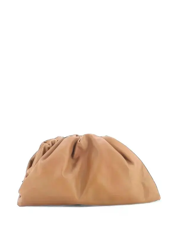 Bottega Veneta The Pouch Leather Teen Clutch Bag - Brown