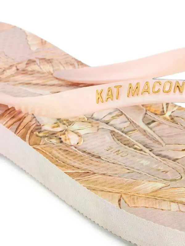 KAT MACONIE Sola Leopard-print Flip-flops