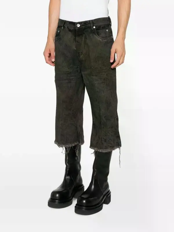 Rick Owens Raw-cut Cropped Jeans