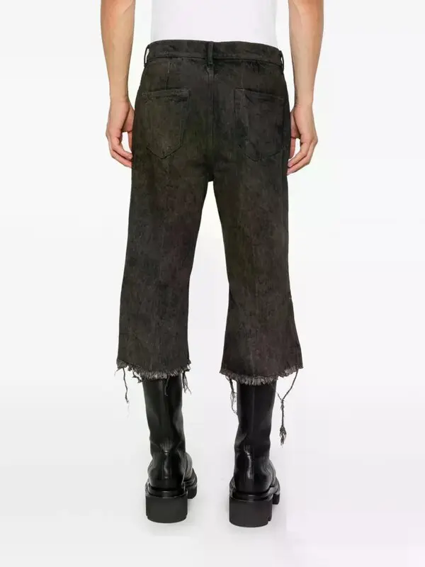Rick Owens Raw-cut Cropped Jeans