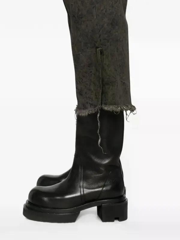 Rick Owens Bolan Cutoff Raw-cut Cropped Jeans
