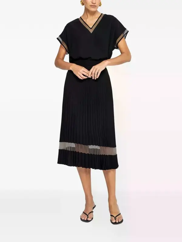 NISSA Pleated Midi Skirt