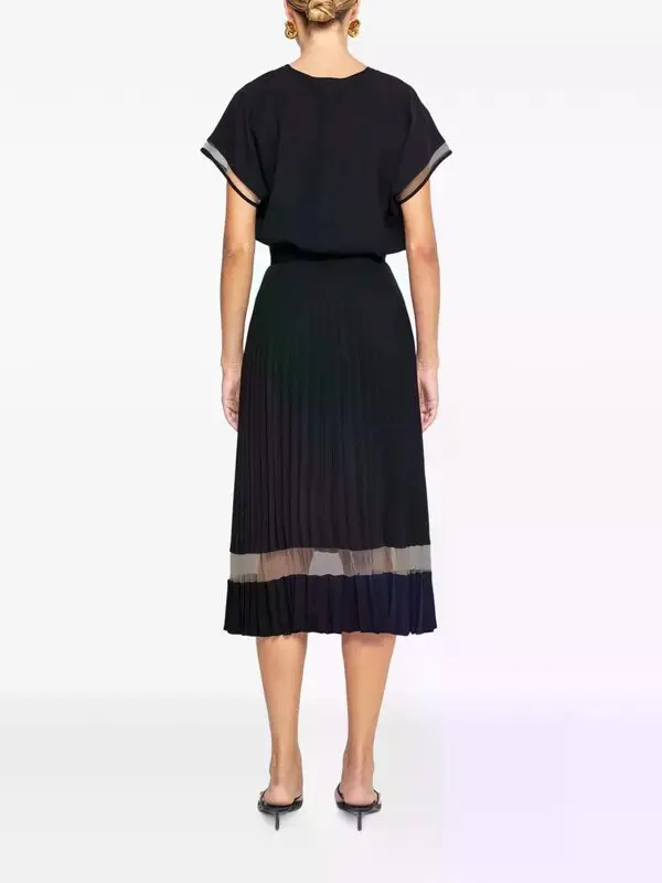 NISSA Pleated Midi Skirt