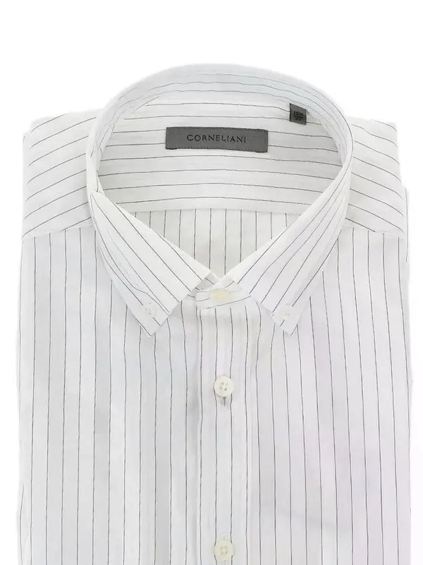 Corneliani Striped Button-down Shirt - White