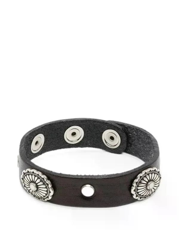 ERALDO Stud-embellished Leather Bracelet