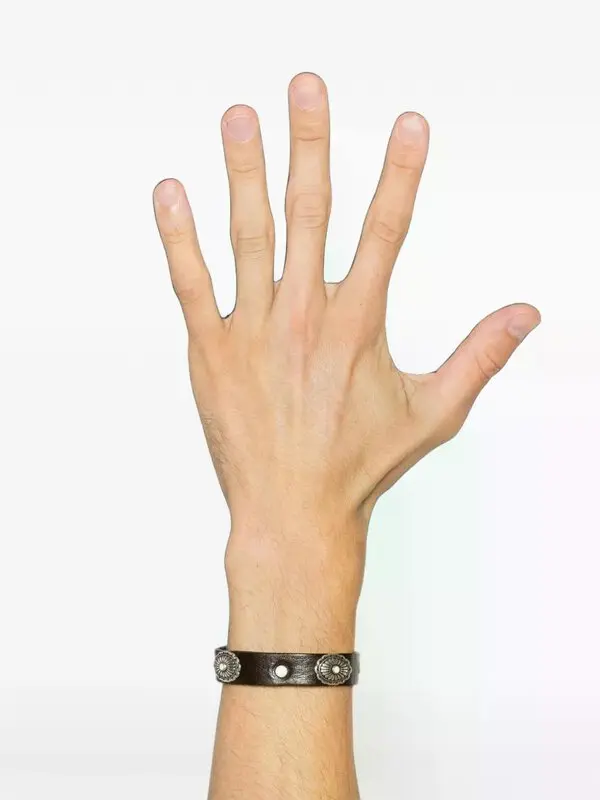 ERALDO Stud-embellished Leather Bracelet