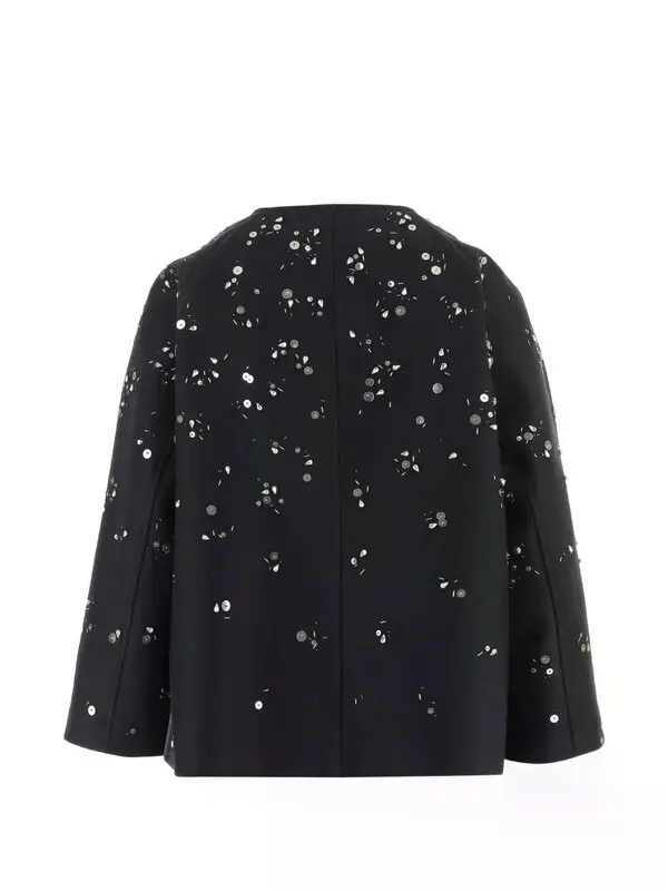 JIL SANDER Embellished Zip-up Wool Jacket