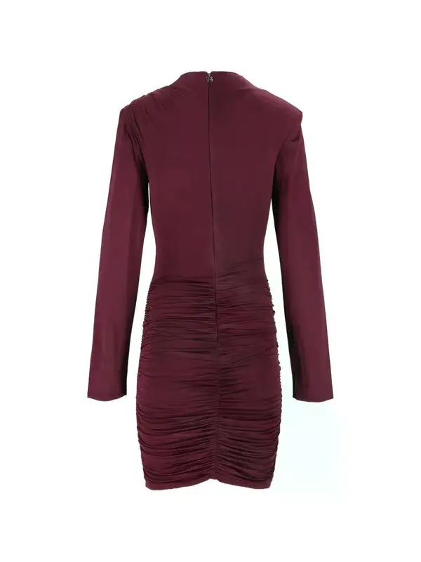 ROTATE BY BIRGER CHRISTENSEN Drapey Mini Dress Bordeaux - Red