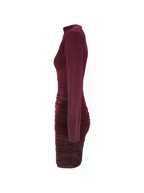ROTATE BY BIRGER CHRISTENSEN Drapey Mini Dress Bordeaux