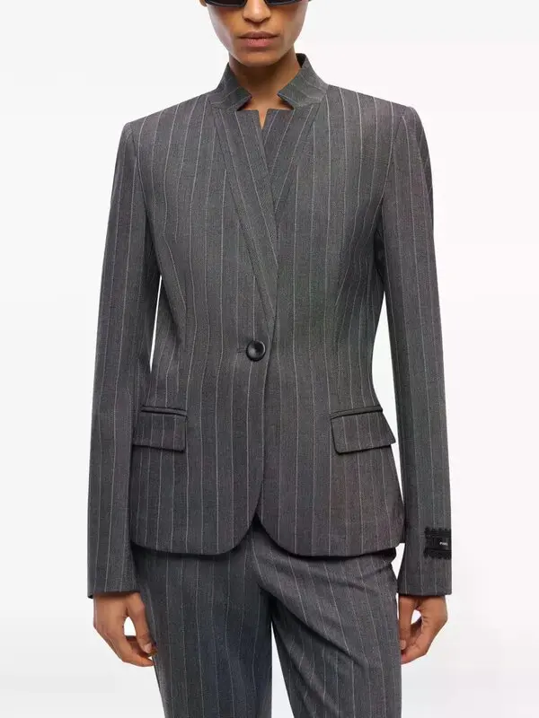 Pinko Pinstripe-pattern Notched-lapels Jacket
