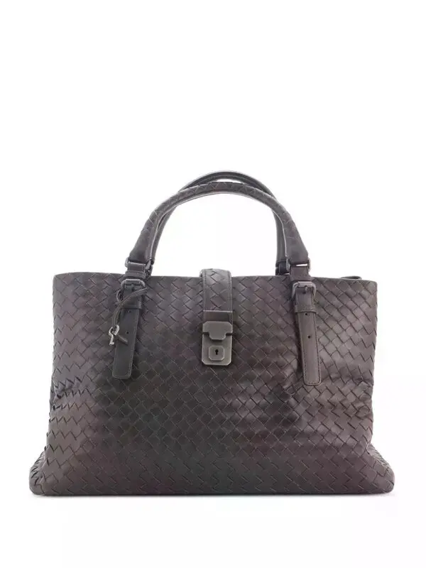 Bottega Veneta Intrecciato Nappa Roma Tote Bag - Brown