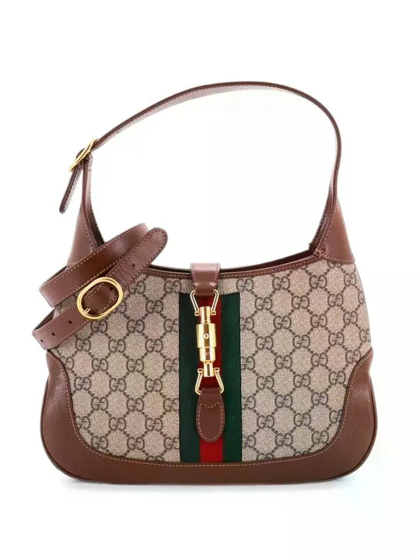 Gucci Jackie 1961 Gg Coated Canvas Small Hobo Bag - Brown
