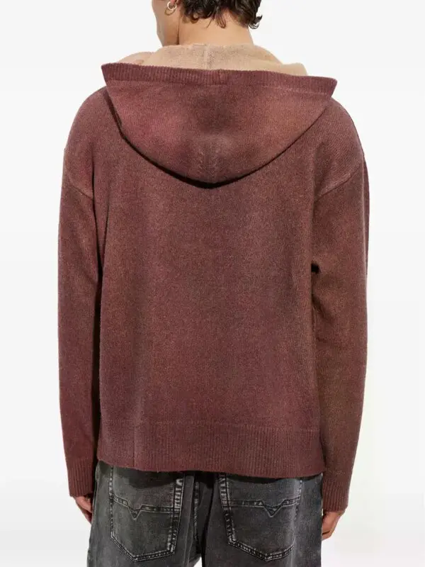 DIESEL® Double-dyed Hoodie In Wool-blend Knit