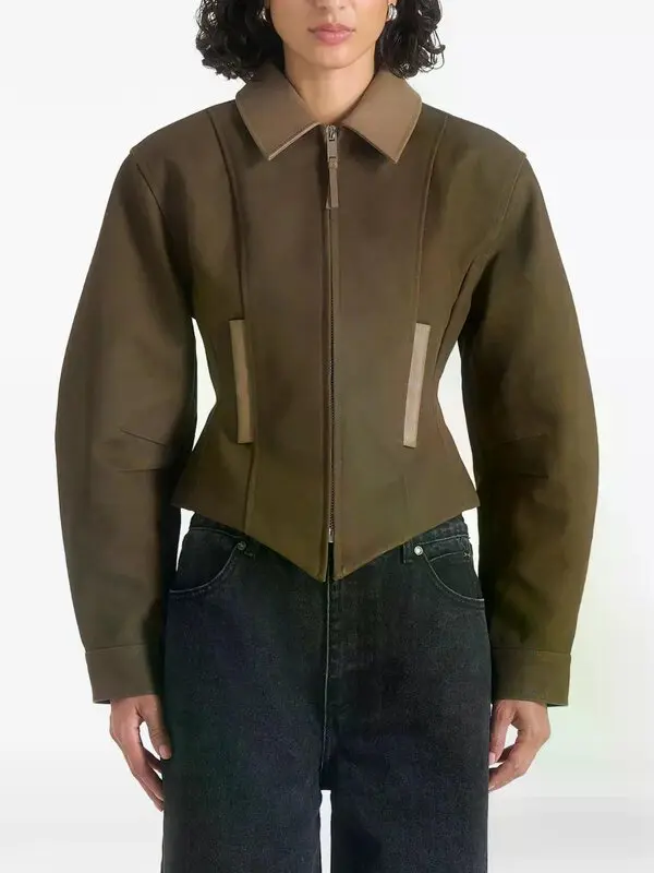 Manière De Voir Sky Hourglass Gabardine Jacket