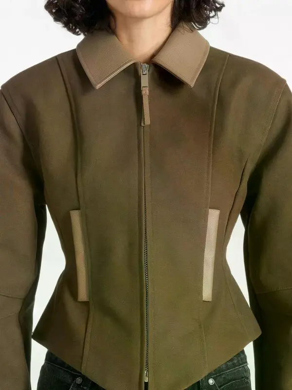 Manière De Voir Sky Hourglass Gabardine Jacket