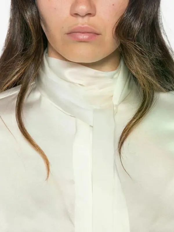 MAZZARELLI Pussy-bow Silk Blouse