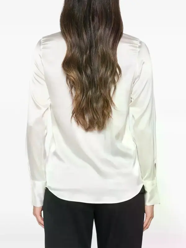 MAZZARELLI Pussy-bow Silk Blouse - White
