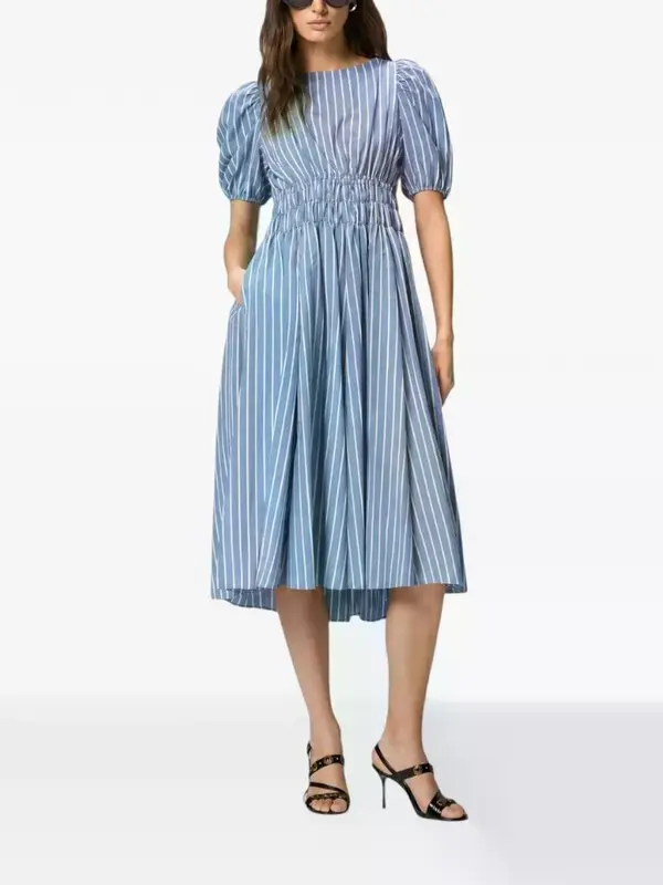 Pinko Striped Open-back Dress
