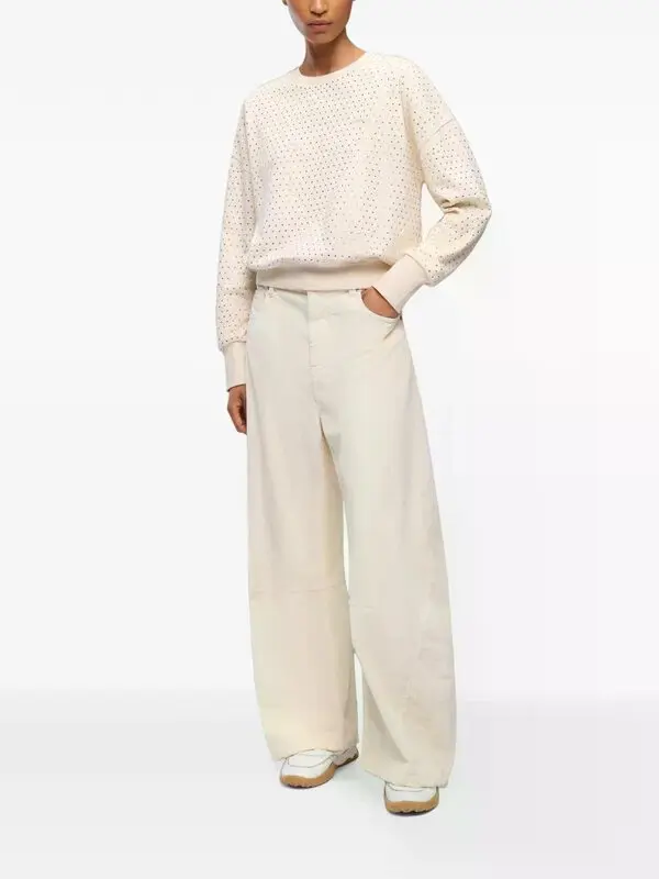 Pinko Fully Rhinestoned Fleece Sweater