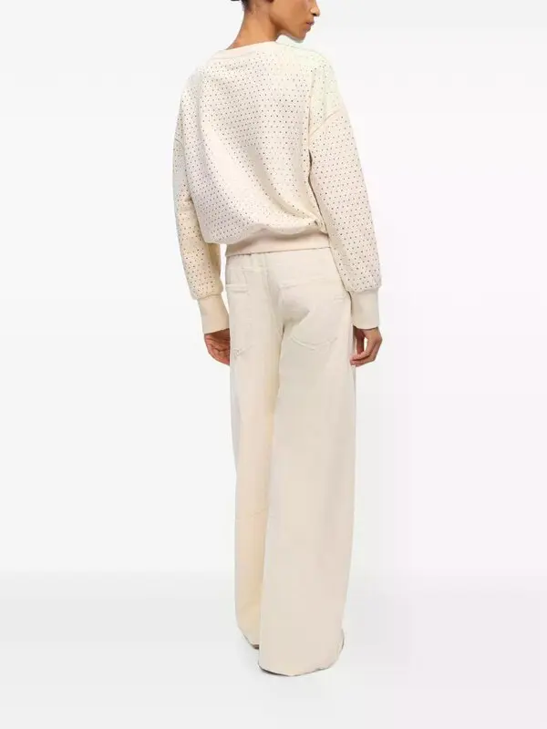 Pinko Fully Rhinestoned Fleece Sweater